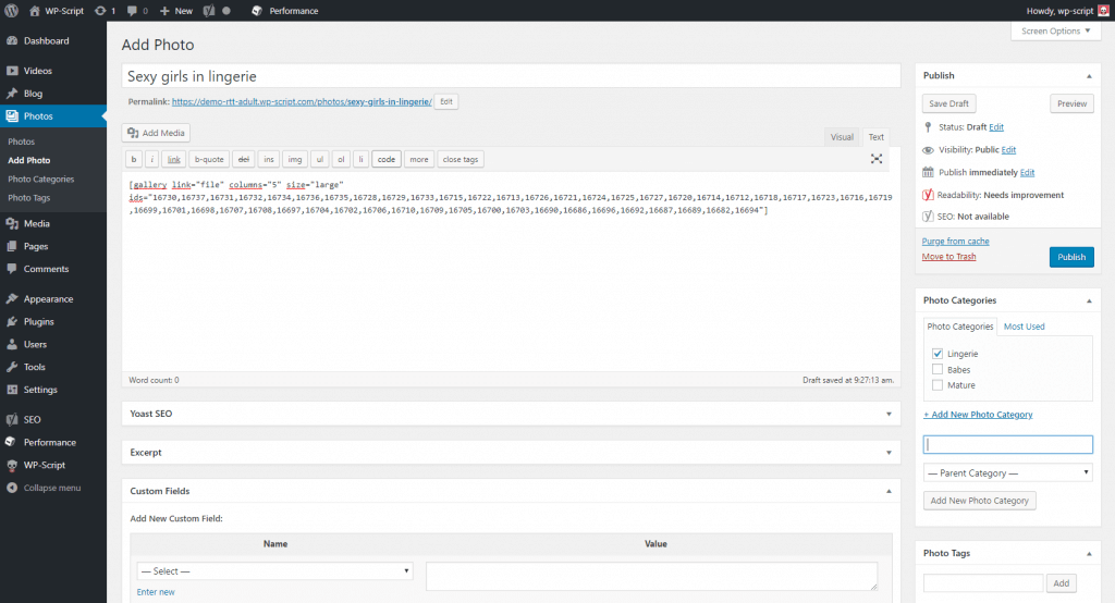 WPS Photos Downloader - WP-Script WordPress Plugin